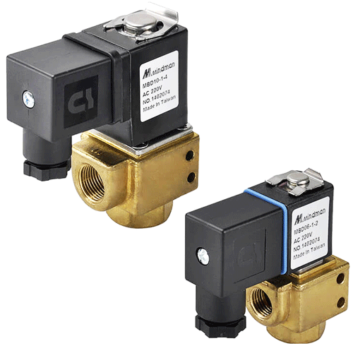 MINDMAN MBD-09-1-V-3E-G-AC110 - 2/2 NC, 110VAC, G3/8, Viton, NPT 1/2 ...